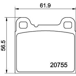 Hella Bremsbelagsatz, Scheibenbremse 8db355008801 f&uuml;r Volvo