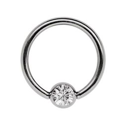 Adelia&acute;s Brustwarzenpiercing ADELIA&acute;S "Piercing - Brustwarzenpiercing Titan Zirkonia", klar, Piercings, Damen, mit Zirkonia, &Oslash; 10 mm, 1,6 mm St&auml;rke, Titan
