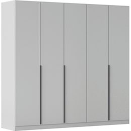 Dreht&uuml;renschrank OTTO HOME "Kleiderschrank Schrank Garderobe AGORDO Schlafzimmer", grau (seidengrau), B:226cm H:229cm T:54cm, Holzwerkstoff, Schr&auml;nke, Dreht&uuml;renschrank, durchdachte Innenausstattung, in 8 Breiten und 2 H&ouml;hen MADE IN GERMANY, Topseller
