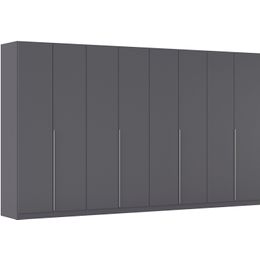 Dreht&uuml;renschrank OTTO HOME "Kleiderschrank Schrank Garderobe AGORDO Schlafzimmer", graumetallic, B:360cm H:210cm T:54cm, Holzwerkstoff, Schr&auml;nke, Dreht&uuml;renschrank, durchdachte Innenausstattung, in 8 Breiten und 2 H&ouml;hen MADE IN GERMANY, Topseller