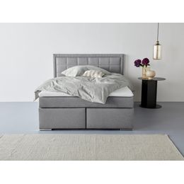 Boxbett Collection AB "Athena" wahlweise mit Bettkasten", grau, B:153cm L:206cm, Komplettbetten, Boxspringbett, inkl. Topper bei Ausf&uuml;hrung mit Matratze, in H&auml;rtegraden H2, H3, H4
