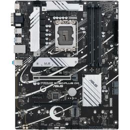 ASUS Mainboard "PRIME B760-PLUS D4", silber (schwarz, silber), B:30,5cm T:24,4cm, Mainboards