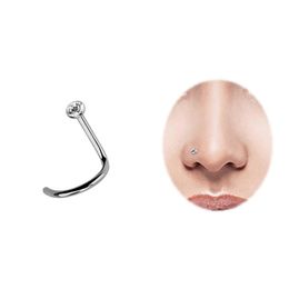 Adelia&acute;s Nasenpiercing ADELIA&acute;S "Piercing - Nasenpiercing Titan Spirale Zirkonia", rosa, Piercings, Damen, Spirale mit Zirkonia, 6,5 mm L&auml;nge, 0,8 mm St&auml;rke, Titan