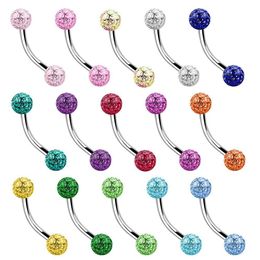 Adelia&acute;s Augenbrauenpiercing ADELIA&acute;S "Piercing - Augenbrauenpiercing Titan Stern Zirkonia", multi, klar, Piercings, Damen, Stern mit Zirkonia, &Oslash; 3 mm, 1,2 mm St&auml;rke, Titan