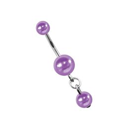 Adelia&acute;s Bauchnabelpiercing ADELIA&acute;S "Piercing - Bauchnabelpiercing Titan Banane Perle", wei&szlig;, Piercings, Damen, Banane mit Perle, &Oslash; 6 mm, 1,6 mm St&auml;rke, Titan