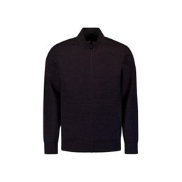 Sweater NO EXCESS "NO EXCESS Strukturierter Cardigan", Herren, Gr. L, schwarz, 70% Baumwolle, 28% Polyester, 2% Elasthan, Sweatshirts Sweater