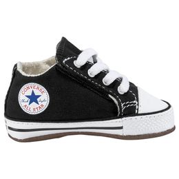 Sneaker Converse "Kinder Chuck Taylor All Star Cribster Canvas Color-Mid", Baby, Gr. 20, schwarz-wei&szlig; (schwarz natural, ivory wei&szlig;), Textil, unifarben, Schuhe Sneakerboots Lauflernschuh, f&uuml;r Babys mit Klettverschluss