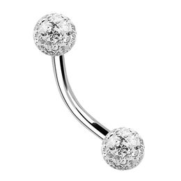 Adelia&acute;s Intimpiercing ADELIA&acute;S "Piercing - Intimpiercing Titan Banane Zirkonia", gold, Piercings, Damen, Banane mit Zirkonia, 1,6 mm L&auml;nge, 1,6 mm St&auml;rke, Titan