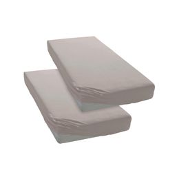 Spannbettlaken OTTO HOME "BLACKBERRY in BASIC und PREMIUM Qualit&auml;t, 100% Baumwolle", grau (taupe), B:90cm L:200cm, Jersey (110 g/m&sup2;), Obermaterial: 100% Baumwolle, Bettlaken, Spannbettlaken, f&uuml;r hohe Matratzen bis 28 cm, Bettlaken, Spannbetttuch, pflegeleicht, Topseller