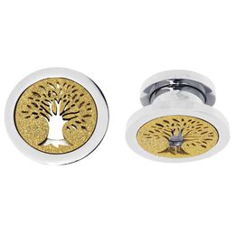 Adelia&acute;s Plug ADELIA&acute;S "Piercing - Plug 316L Stahl Baum des Lebens", gold, Piercings, Damen, Motiv Baum des Lebens, &Oslash; 19 mm, 316L Stahl