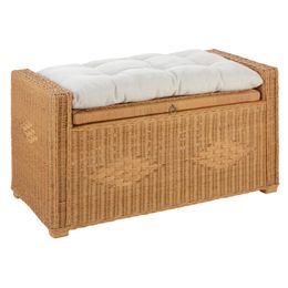 Sitztruhe Home Affaire "Sch&ouml;nerempfang", braun (honig), B:90cm H:51cm T:45cm, Sitzb&auml;nke, Belastbar bis max. 80 Kg, mit Stauraum