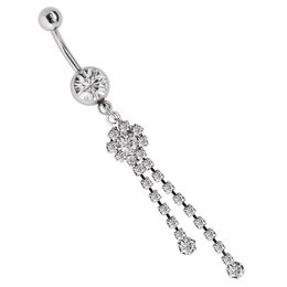 Adelia&acute;s Bauchnabelpiercing ADELIA&acute;S "Piercing - Bauchnabelpiercing Pewter Blume Zirkonia", rosa, Piercings, Damen, Blume mit Zirkonia, 1,6 mm L&auml;nge, 1,6 mm St&auml;rke, Pewter