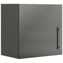 Wiho-K&uuml;chen H&auml;ngeschrank WIHO K&Uuml;CHEN "Cali", schwarz (front: anthrazit glanz, korpus: anthrazit matt), B:60cm H:56,5cm T:35cm, Schr&auml;nke, H&auml;ngeschrank, 60 cm breit