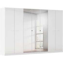 Dreht&uuml;renschrank Rauch "Kleiderschrank Schrank Garderobe OTELI inkl. Inneneinteilung", alpinwei&szlig;, hochglanz wei&szlig;, B:315cm H:210cm T:54cm, Holzwerkstoff, Schr&auml;nke, Dreht&uuml;renschrank, mit zus&auml;tzlichen Einlegeb&ouml;den, optional mit Spiegel MADE IN GERMANY