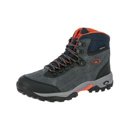 Schn&uuml;rstiefel Lico "Schn&uuml;rstiefel", Damen, Gr. 41, grau (anthrazit, orange), Obermaterial: 100% Rindsleder Leather cow., Schuhe Schn&uuml;rstiefel