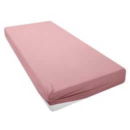 Spannbettlaken OTTO HOME "PHYSALIS in BASIC und PREMIUM Qualit&auml;t, 100% Baumwolle", rosa, B:160cm L:200cm, Jersey (110 g/m&sup2;), Obermaterial: 100% Baumwolle, Bettlaken, Spannbettlaken, f&uuml;r Matratzen bis 18 cm H&ouml;he, Bettlaken, Spannbetttuch, pflegeleicht