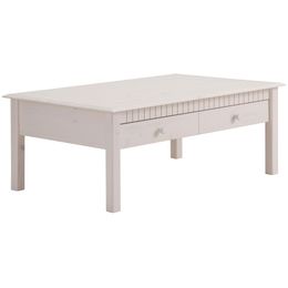 Couchtisch OTTO HOME "Lisa", wei&szlig;, B:110cm H:42cm T:70cm, Tische, Couchtisch, mit gro&szlig;er Schublade, Breite 110 cm, Landhausstil