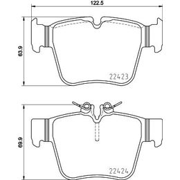 Hella Bremsbelagsatz, Scheibenbremse 8db355024991 f&uuml;r Mercedes