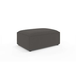 Polsterhocker OTTO HOME "HAILY Sitzhocker passend zur Serie, Ma&szlig;e B/T/H: 70/100/42 cm", grau (dunkelgrau), B:70cm H:42cm T:100cm, 100% Polyester, Hocker, Polsterhocker, als Modul oder separat verwendbar, f&uuml;r individuelle Zusammenstellung