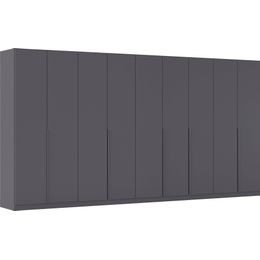 Dreht&uuml;renschrank OTTO HOME "Kleiderschrank Schrank Garderobe AGORDO Schlafzimmer", graumetallic, B:405cm H:229cm T:54cm, Schr&auml;nke, Dreht&uuml;renschrank, durchdachte Innenausstattung, in 8 Breiten und 2 H&ouml;hen MADE IN GERMANY, Topseller