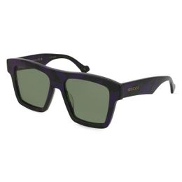 Gucci GG0962S | Unisex-Sonnenbrille | Fassung: Vollrand, Quadratisch, Acetat, Havanna Gr&uuml;n | Glasfarbe: Gr&uuml;n