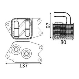 Mahle &Ouml;lk&uuml;hler, Automatikgetriebe clc254000s f&uuml;r REACH VW