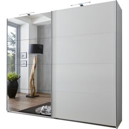 Schwebet&uuml;renschrank wimex "Ernie Kleiderschrank mit Spiegel, Made in Germany", wei&szlig;, B:225cm H:210cm T:65cm, Holzwerkstoff, Schr&auml;nke, Schwebet&uuml;renschrank, Schlafzimmerschrank in verschiedenen Breiten, Topseller