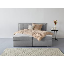 Boxbett Collection AB "Athena" wahlweise mit Bettkasten", grau, B:193cm L:206cm, Komplettbetten, Boxspringbett, inkl. Topper bei Ausf&uuml;hrung mit Matratze, in H&auml;rtegraden H2, H3, H4