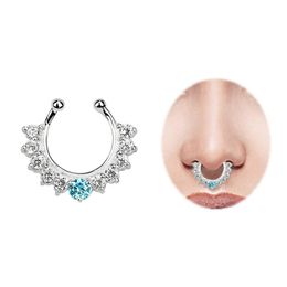 Adelia&acute;s Nasenpiercing ADELIA&acute;S "Piercing - Nasenpiercing Silber Fl&uuml;gel Stein", blau (klar, hellblau, t&uuml;rkis), Piercings, Damen, Fl&uuml;gel mit Stein, &Oslash; 10 mm, 1 mm St&auml;rke, Silber