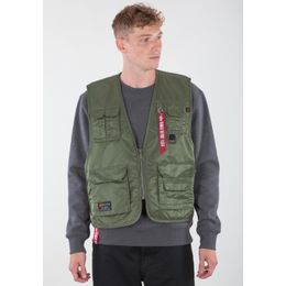 Blouson Alpha Industries "Utility Vest", Herren, Gr. S/M, gr&uuml;n (sage, gr&uuml;n), Obermaterial: 100% Nylon. Futter: 100% Polyester, Jacken Blouson