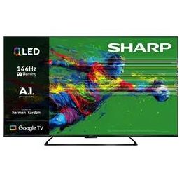 Sharp QLED-Fernseher "4T-C65HRx", Energieeffizienz: E (A-G), schwarz, 65 &prime;&prime;, Fernseher