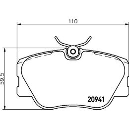 Hella Bremsbelagsatz, Scheibenbremse 8db355017601 f&uuml;r Mercedes