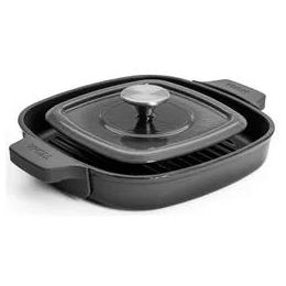 Grillpfanne Woll "Iron", grau, B:24cm H:4,5cm L:24cm &Oslash;:24cm, Pfannen, 24x24 cm, Induktion