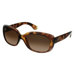 Ray-Ban RB4101 JACKIE OHH | Damen-Sonnenbrille | Fassung: Vollrand, Butterfly, Kunststoff, Havanna | Glasfarbe: Braun Verlaufend