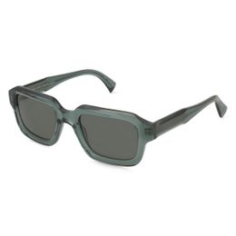 Fielmann LN 086 SUN FA MALIK | Unisex-Sonnenbrille | Fassung: Vollrand, Quadratisch, Acetat, Grau Transparent | Glasfarbe: G15 einfarbig