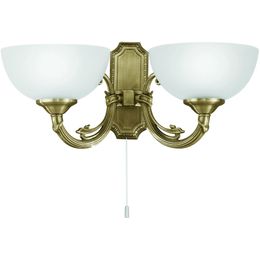 Eglo Wandleuchte "SAVOY Wandlampe - Metallguss - E14 - 2X40W - IP20", br&uuml;niert, 2, H: 16cm, 1 Stk., Leuchten, Wandstrahler, Wandspot, Wohnzimmer, Flur, Schlafzimmer, L41xH16xAL21cm, Wandleuchte