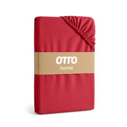 Spannbettlaken OTTO HOME "BLACKBERRY in BASIC und PREMIUM Qualit&auml;t, 100% Baumwolle", rot, B:140cm L:200cm, Jersey (160 g/m&sup2;), Obermaterial: 100% Baumwolle, Bettlaken, Spannbettlaken, f&uuml;r hohe Matratzen bis 28 cm, Bettlaken, Spannbetttuch, pflegeleicht, Topseller