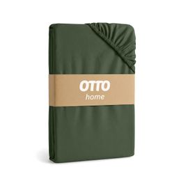 Spannbettlaken OTTO HOME "BLACKBERRY in BASIC und PREMIUM Qualit&auml;t, 100% Baumwolle", dunkelgr&uuml;n, B:160cm L:200cm, Jersey (160 g/m&sup2;), Obermaterial: 100% Baumwolle, Bettlaken, Spannbettlaken, f&uuml;r hohe Matratzen bis 28 cm, Bettlaken, Spannbetttuch, pflegeleicht, Topseller