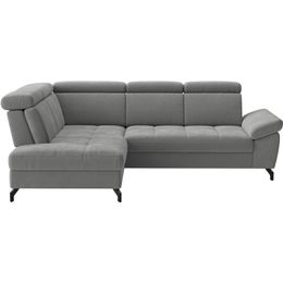 Sit & More Ecksofa SIT & MORE "Vanity", anthrazit, B:254cm H:84cm T:197cm, 100% Polyester, Sofas, Ecksofa, Inkl.Sitz-,Kopf-und Armteilverstellung