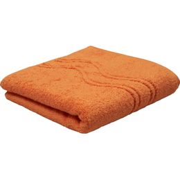 Duschtuch Ross "Cashmere feeling", orange (dahlie), B:75cm L:140cm, Frottier, Baumwolle, Handt&uuml;cher, 100% Baumwolle, mit Wellen-Bord&uuml;re, gro&szlig;e Farbauswahl