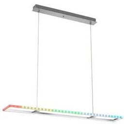 JUST LIGHT Pendelleuchte "FELIX60", grau (stahlfarben), 2, 1 Stk., Leuchten, LED, CCT - &uuml;ber Fernbedienung, RGB-Rainbow, Infrarot inkl., dimmbar, Pendelleuchte
