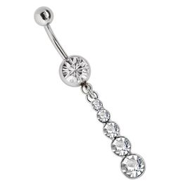 Adelia&acute;s Bauchnabelpiercing ADELIA&acute;S "Piercing - Bauchnabelpiercing Pewter Banane Stein", multiklar, Piercings, Damen, Banane mit Stein, 10 mm L&auml;nge, 1,6 mm St&auml;rke, Pewter
