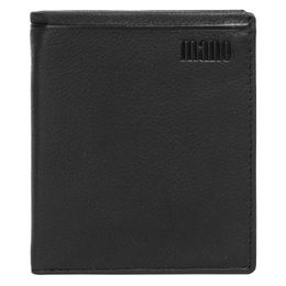 Geldb&ouml;rse mano "EXORNATIO", Damen, schwarz, Leder, leicht gl&auml;nzend, unifarben, Kleinlederwaren, echt Leder