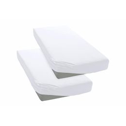 Spannbettlaken OTTO HOME "BLACKBERRY in BASIC und PREMIUM Qualit&auml;t, 100% Baumwolle", wei&szlig;, B:90cm L:200cm, Jersey (110 g/m&sup2;), Obermaterial: 100% Baumwolle, Bettlaken, Spannbettlaken, f&uuml;r hohe Matratzen bis 28 cm, Bettlaken, Spannbetttuch, pflegeleicht, Topseller
