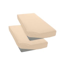 Spannbettlaken OTTO HOME "BLACKBERRY in BASIC und PREMIUM Qualit&auml;t, 100% Baumwolle", beige (creme), B:90cm L:200cm, Jersey (110 g/m&sup2;), Obermaterial: 100% Baumwolle, Bettlaken, Spannbettlaken, f&uuml;r hohe Matratzen bis 28 cm, Bettlaken, Spannbetttuch, pflegeleicht, Topseller