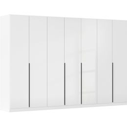 Dreht&uuml;renschrank OTTO HOME "Kleiderschrank Schrank Garderobe AGORDO Schlafzimmer", wei&szlig; (alpinwei&szlig;, hochglanz wei&szlig;), B:315cm H:210cm T:54cm, Holzwerkstoff, Schr&auml;nke, Dreht&uuml;renschrank, durchdachte Innenausstattung, in 8 Breiten und 2 H&ouml;hen MADE IN GERMANY, Topseller