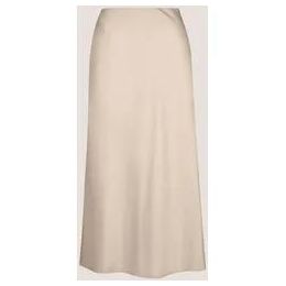 Madeleine Mode Midirock MADELEINE "Midirock Midi Satinrock f&uuml;r elegante Anl&auml;sse", Damen, Gr. 36, grau (kiesel), Obermaterial: 100% Polyester PES., Modern, normal, R&ouml;cke, Satin