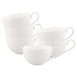 Villeroy & Boch Tasse VILLEROY & BOCH "Caf&eacute; au lait Tasse Royal 370 ml 6er Set wei&szlig;", wei&szlig;, Porzellan, Trinkgef&auml;&szlig;e, Tasse