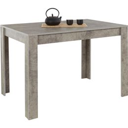 Esstisch OTTO HOME "Meigh", helle betonoptik, B:120cm H:75cm T:80cm, Tische, Rechteckiger Esstisch Esstisch Holz-Esstische K&uuml;chentisch, Breite 120 cm, verschiedene Gr&ouml;&szlig;en und Farbvarianten