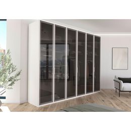 Kleiderschrank Rauch "Schrank Garderobe SKAT SHINE Breiten 151/201/251/301cm, H&ouml;he 223/235cm", alpinwei&szlig;, B:301cm H:235cm T:61cm, Glas, Holzwerkstoff, Schr&auml;nke, Kleiderschrank, edle Schrankfront mit hochwertigen Glasrahment&uuml;ren MADE IN GERMANY
